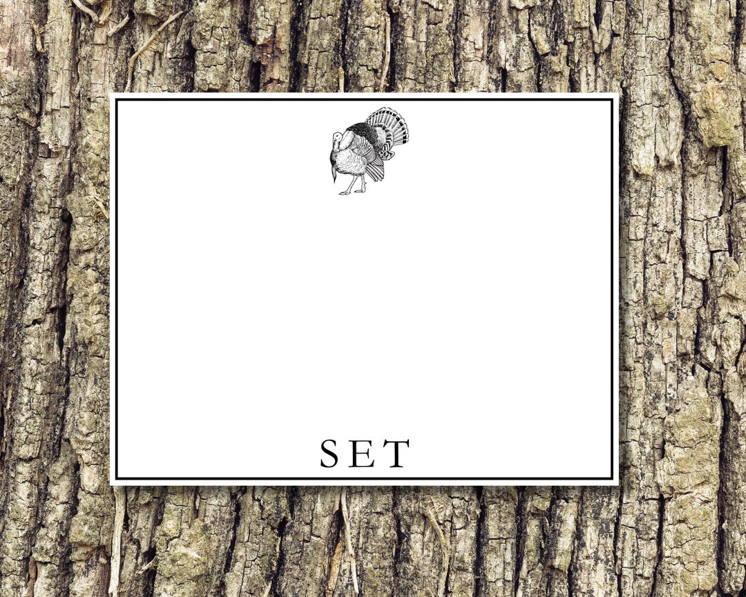Turkey Hunter Stationery: Personalized Mens Note Cards, Corporate Gift ...