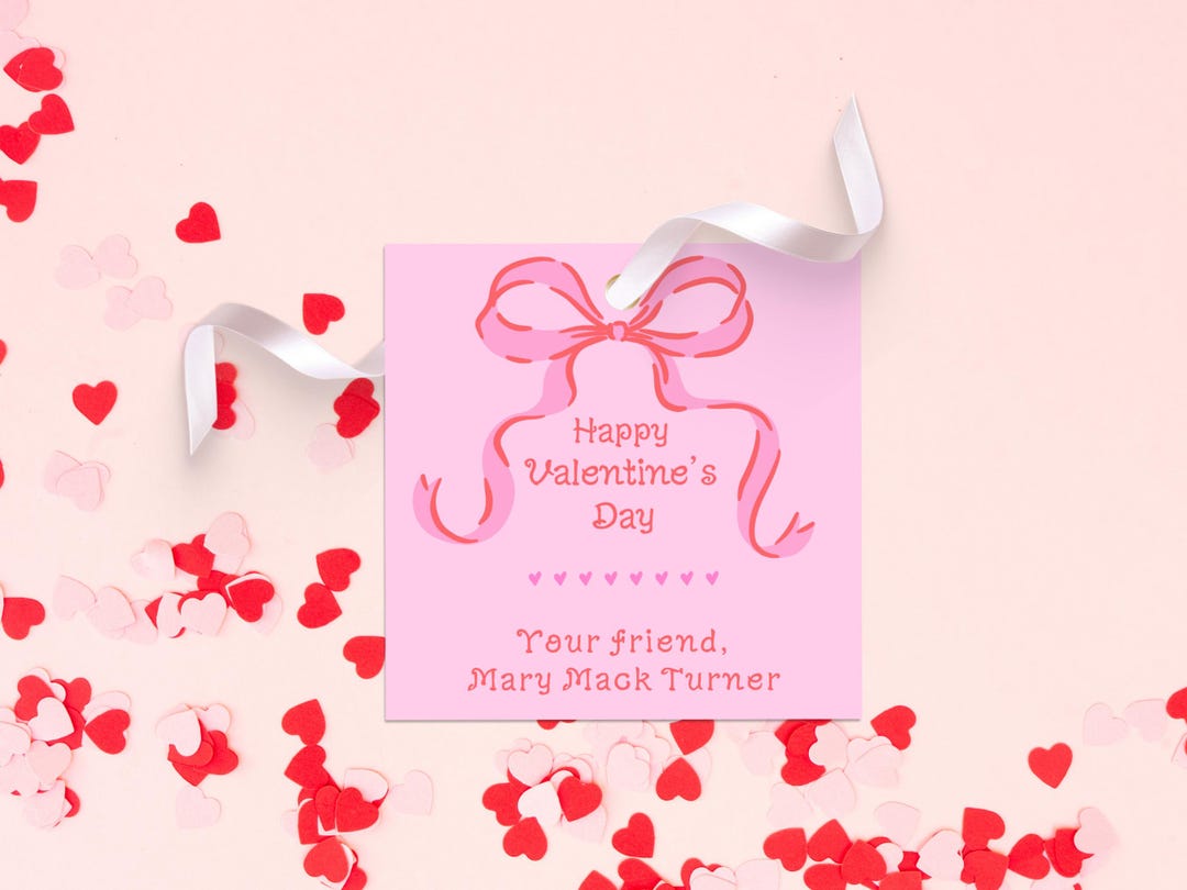 Printable Valentine's Day Classroom Tag | Girls Classroom Gift Tag ...