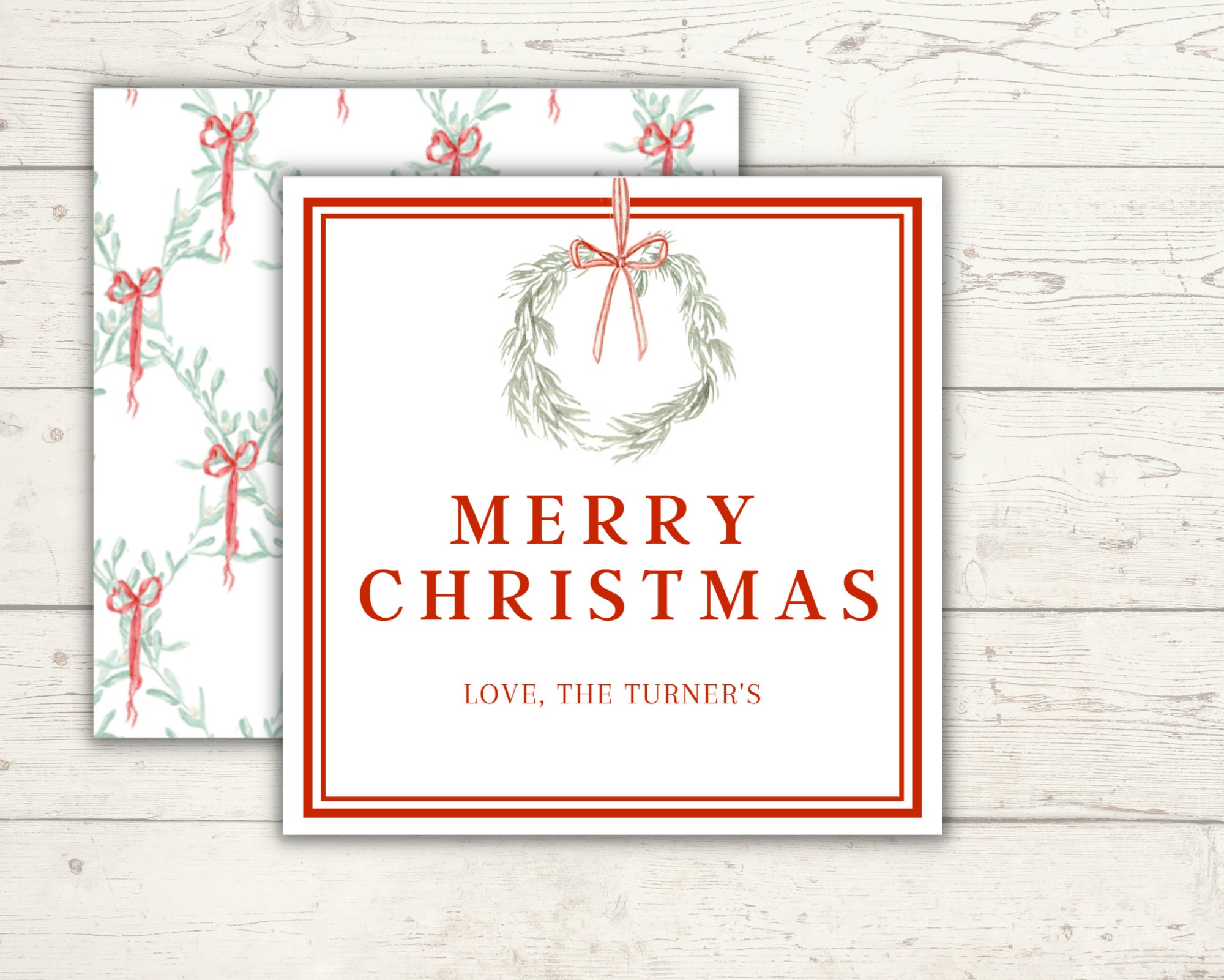 Personalized Christmas Gift Tags | Set of 25 - Etsy