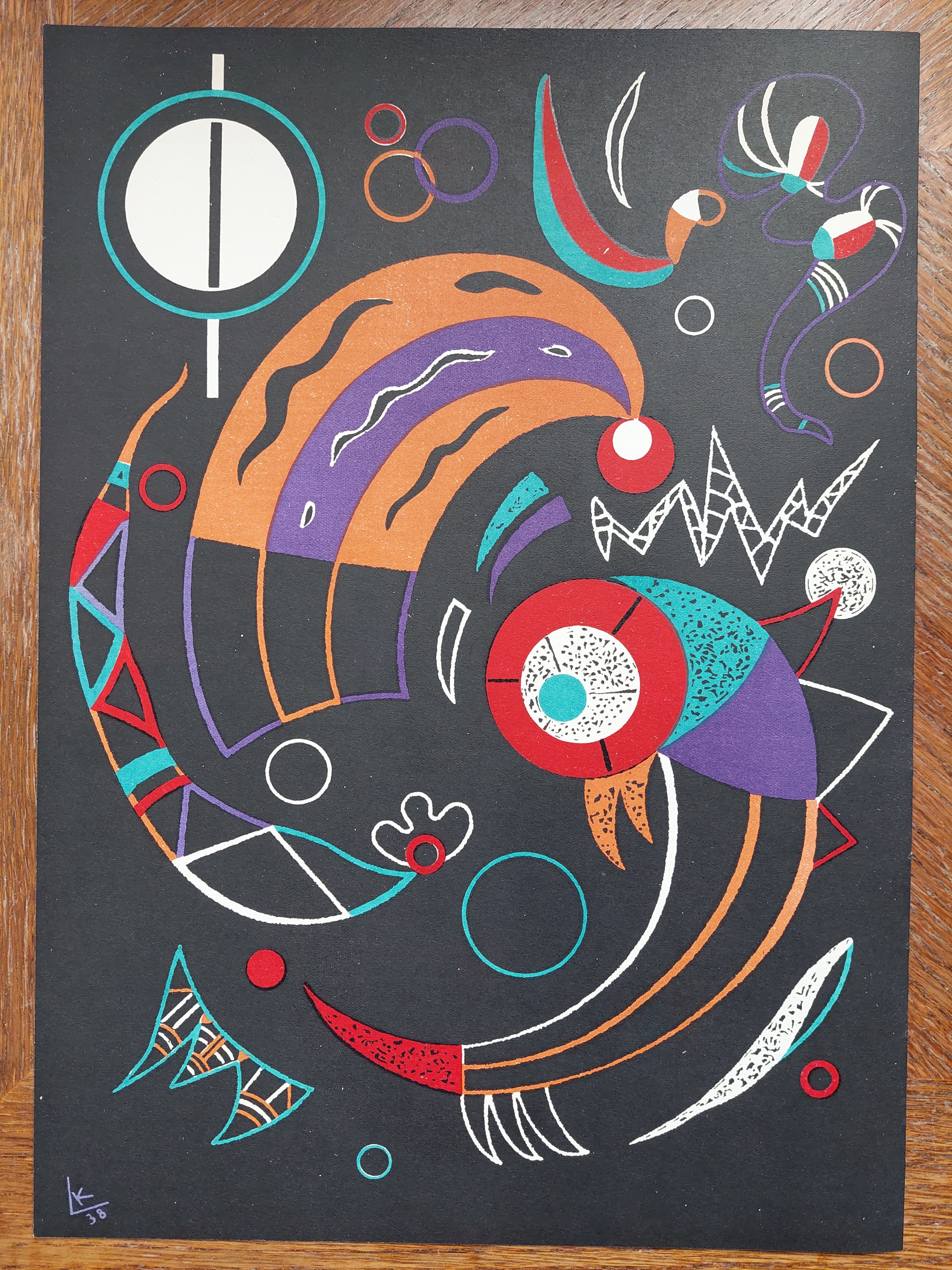 KANDINSKY, Original Lithograph comets, 1938, Printed Signature - Etsy