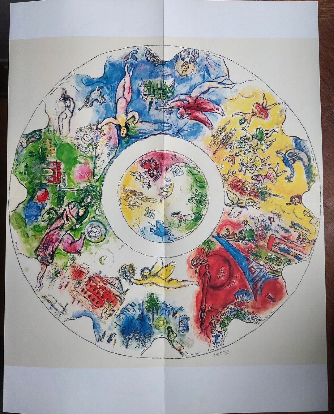 Marc CHAGALL Original Offset Lithograph paris Opera, 1965 // Original ...
