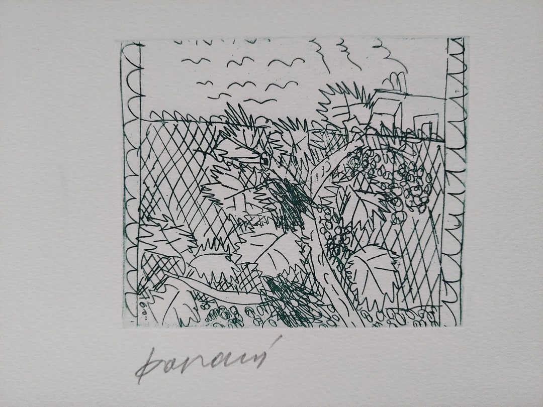 Alekos FASSIANOS Signed Engraving, 1990 / Original Print by Fassianos ...