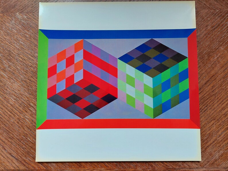 Victor Vasarely Original Heliogravure tridim-j - Etsy