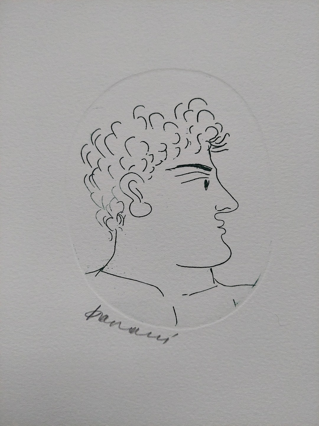 Alekos FASSIANOS Signed Engraving, 1990 / Original Print by Fassianos ...