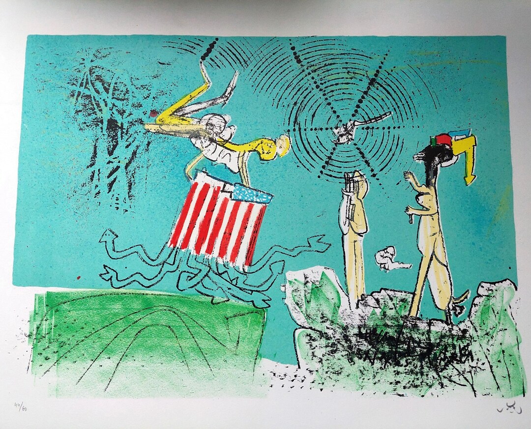 Roberto MATTA Signed Lithograph comique Trippe, 1974 // Original Print ...