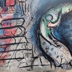 Marc Chagall. Original Lithograph assuérus Chasse Vasthi, From dessins ...