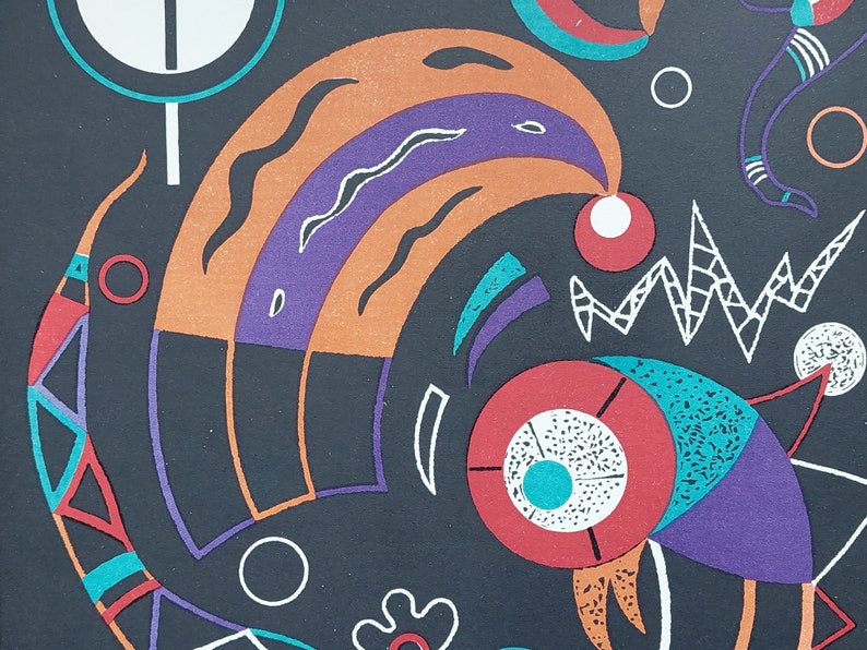 KANDINSKY, Original Lithograph comets, 1938, Printed Signature - Etsy