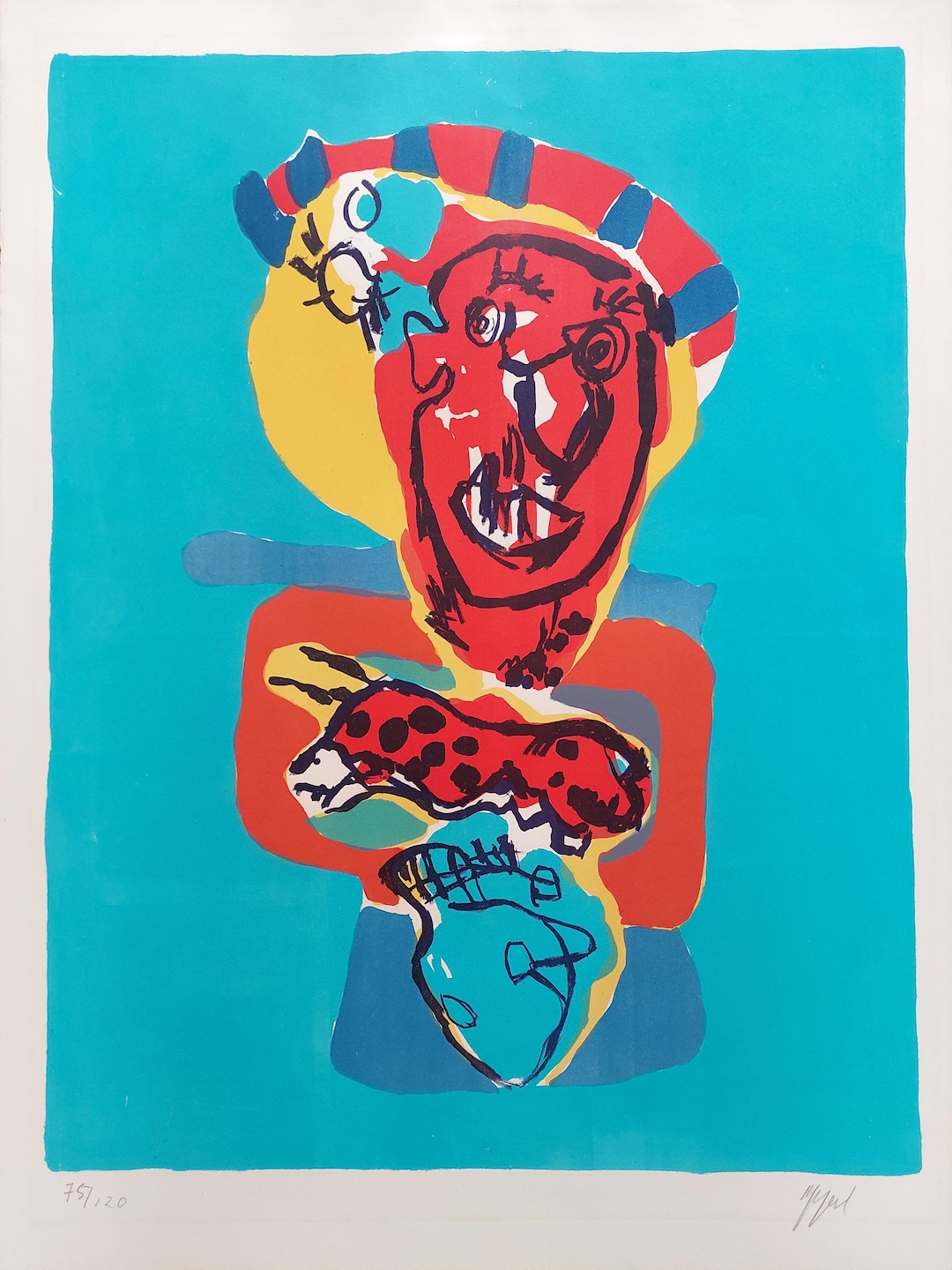 Karel Appel Signed Original Lithograph "figure" (1968) - Etsy