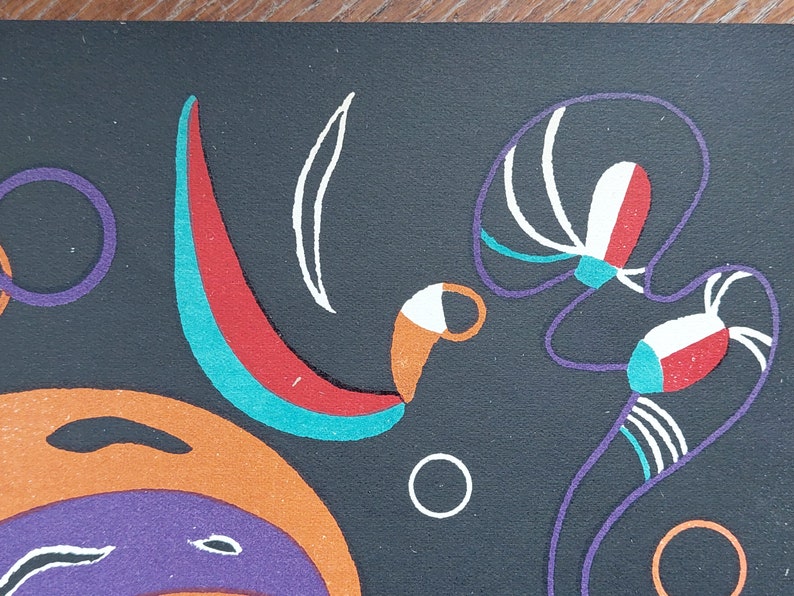 KANDINSKY, Original Lithograph comets, 1938, Printed Signature - Etsy