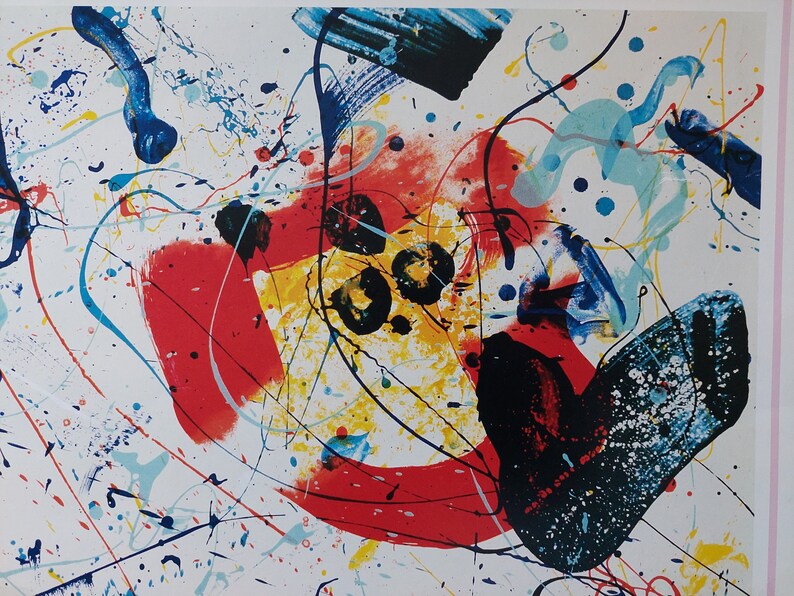 Sam FRANCIS Signed Exhibition Poster. Wetterling Gallery, 1988-89 - Etsy
