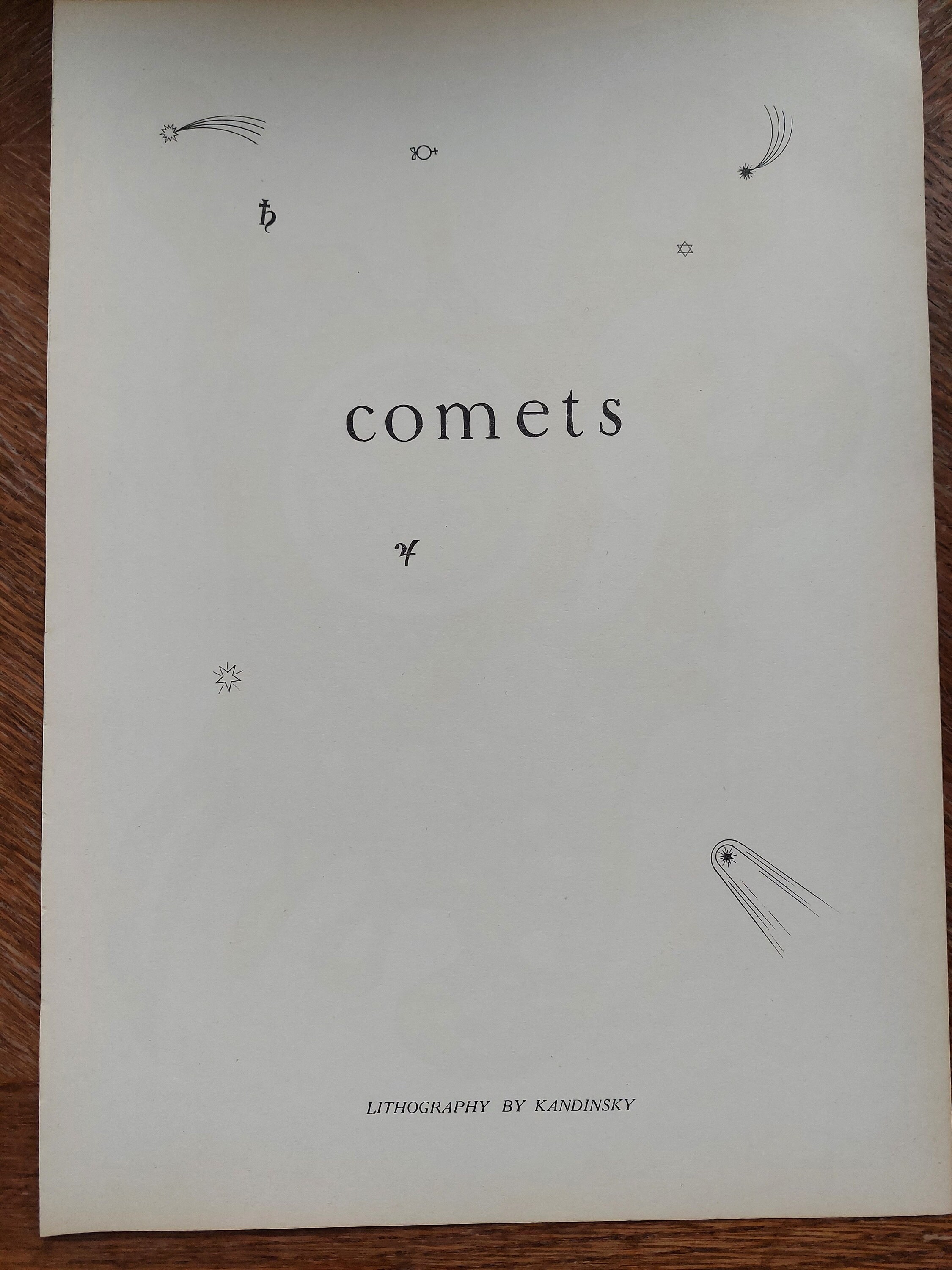 KANDINSKY, Original Lithograph comets, 1938, Printed Signature - Etsy