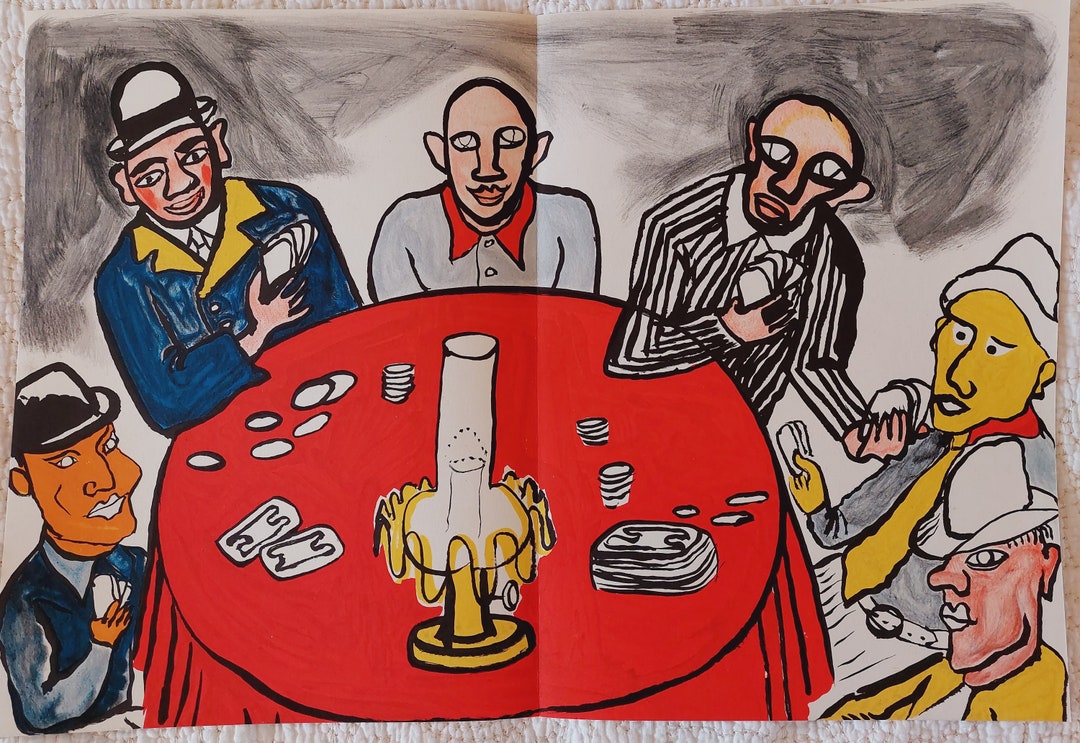 Alexander CALDER Original Lithograph "poker Players", Maeght Editeur ...