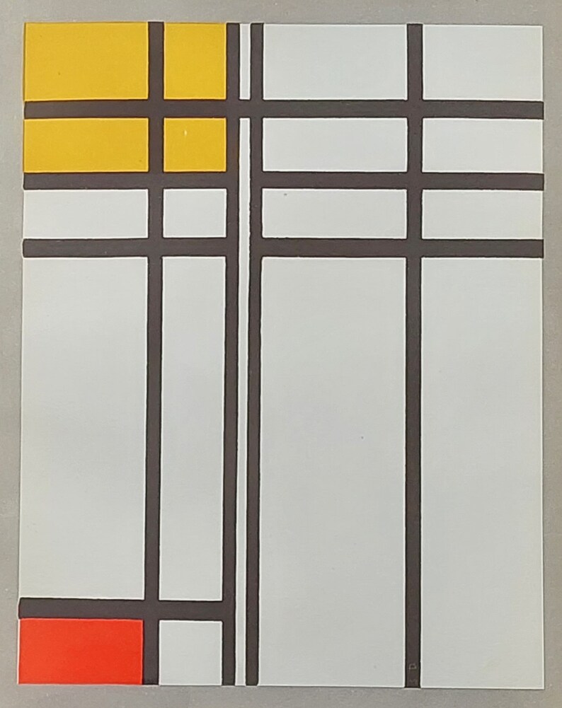 Piet Mondrian. Color Serigraph, 1956 // Concrete Art - Etsy