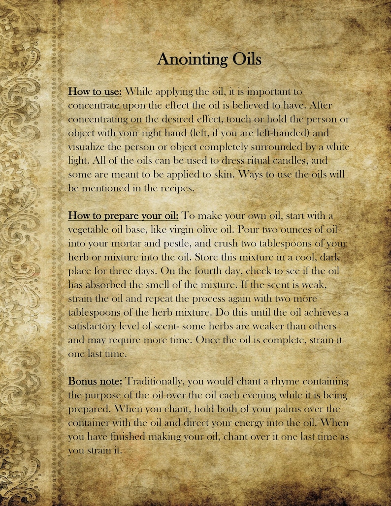 Friendly Judge Oil Recipe- Instant Download Digital File (DIY Grimoire ...