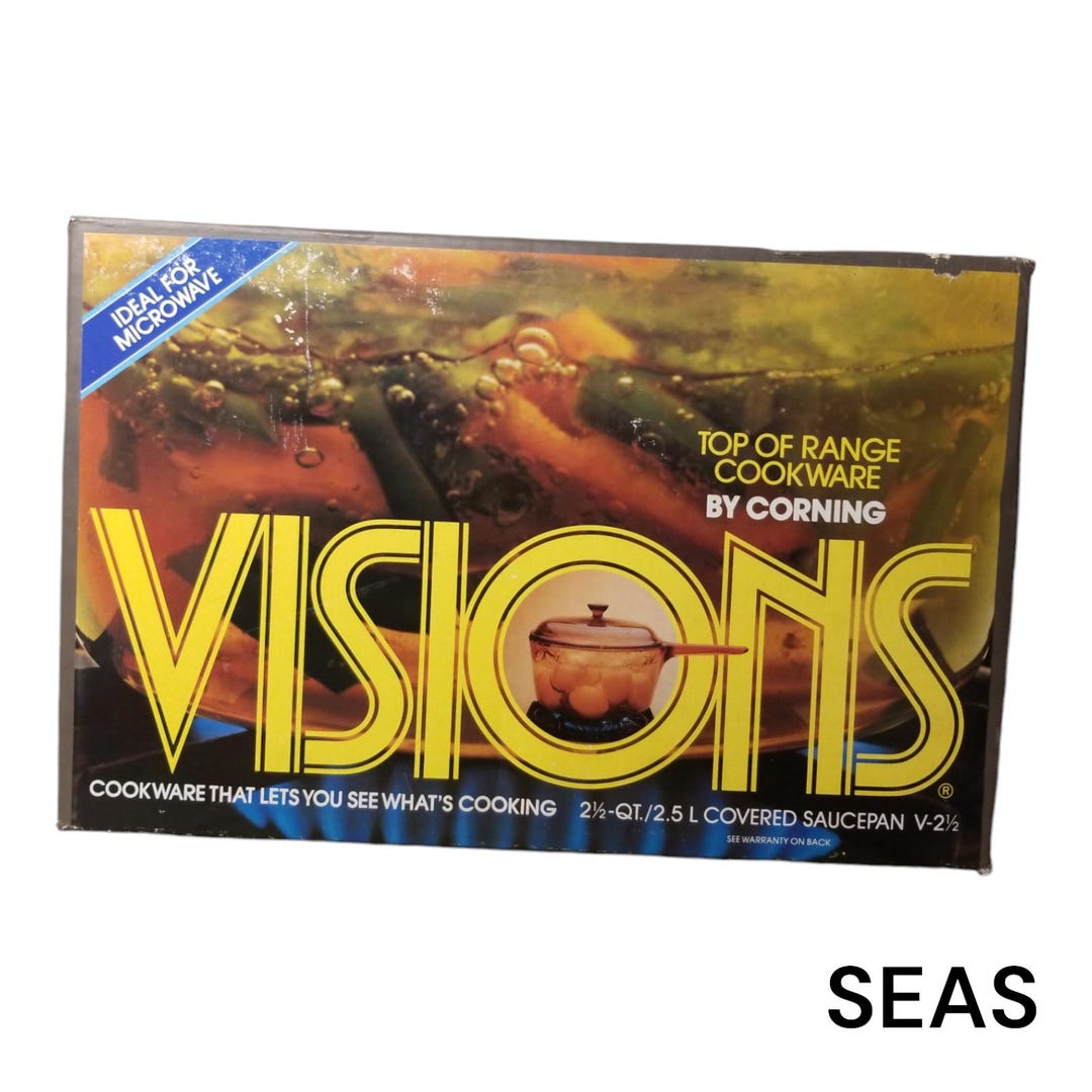 Vintage NOS Corning Visions V-2 1/2 Amber Covered Saucepan 2.5 Qt ...