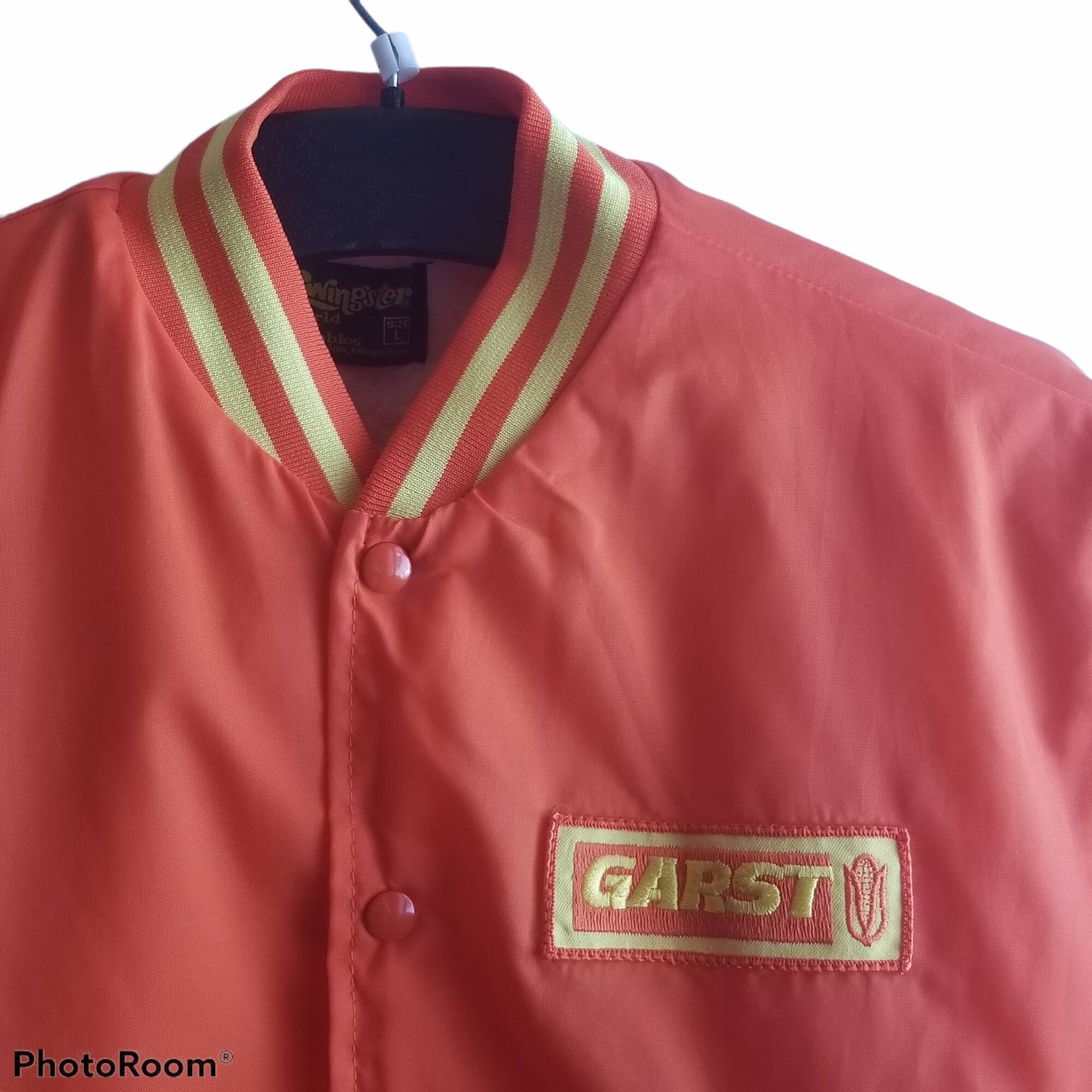 Garst Seed Jacket Blaze Orange Vintage Agriculture Bomber - Etsy