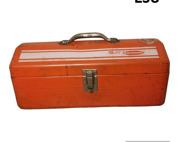 Vintage Simonsen Rally Line Steel Metal Toolbox Chicago USA Red - Etsy
