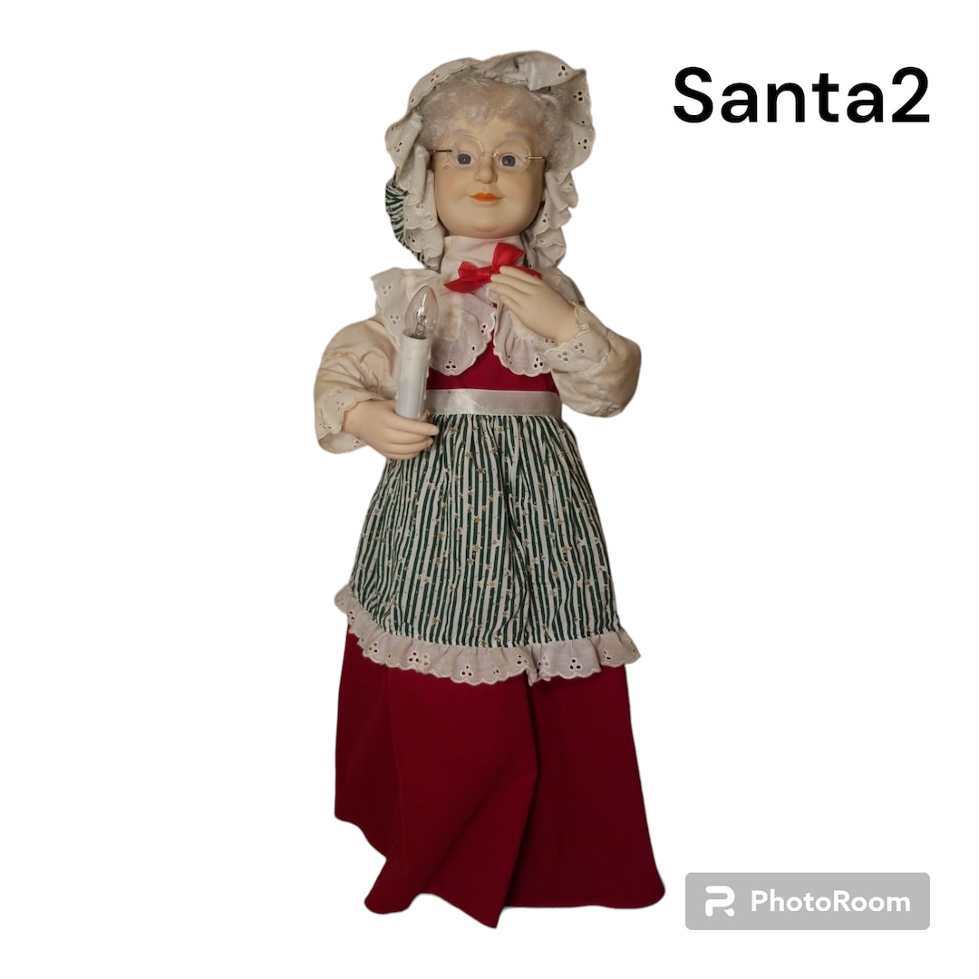 27" Tall Standing Animated Mrs Santa Claus Vintage Christmas Noel ...