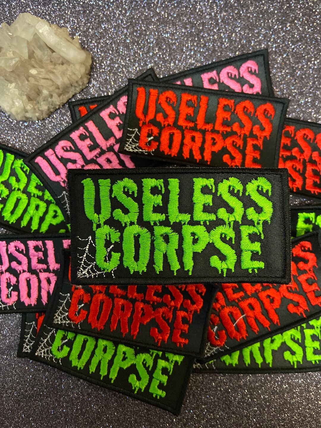 Useless Corpse Neon Green Red or Pink Iron On/sew on Patch - Etsy