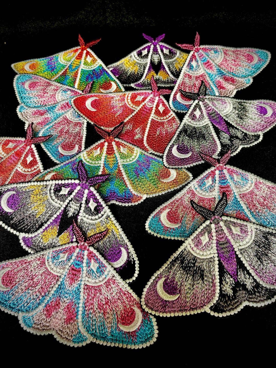 Large Pride Themed Moths | Discrete Pride Flag Badges | Small Iron on ...