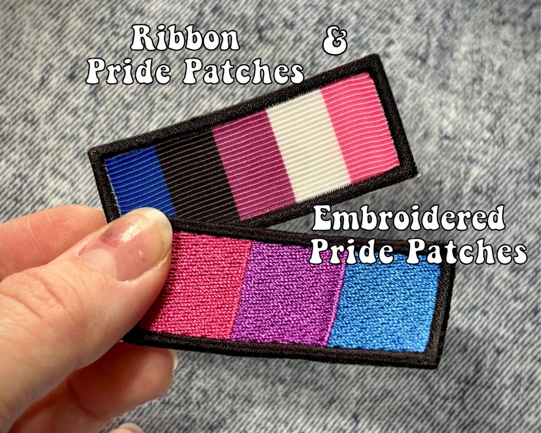 Ribbon and Embroidered Pride Flags | Custom Discrete Small Pride Flag ...