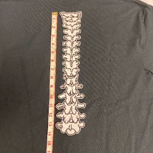 Large Spine Vertebrae in White or Black Iron-on or Sew-on Patch ...