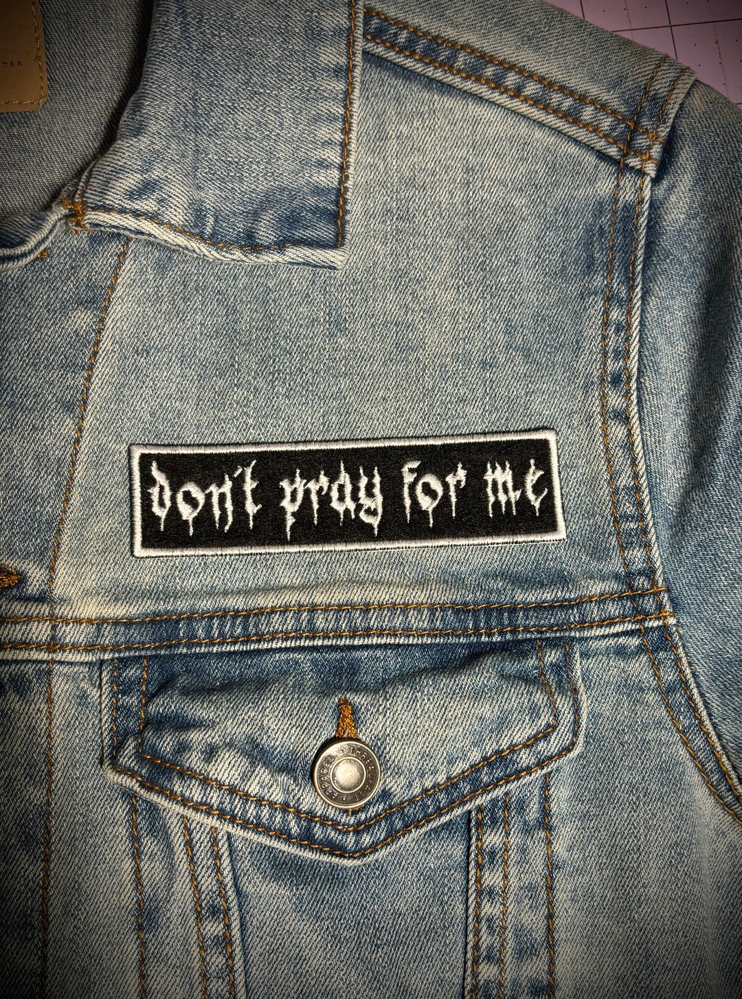 Don’t Pray for Me Iron-on Patch | Atheist Anti-religion Sew-on Patches ...