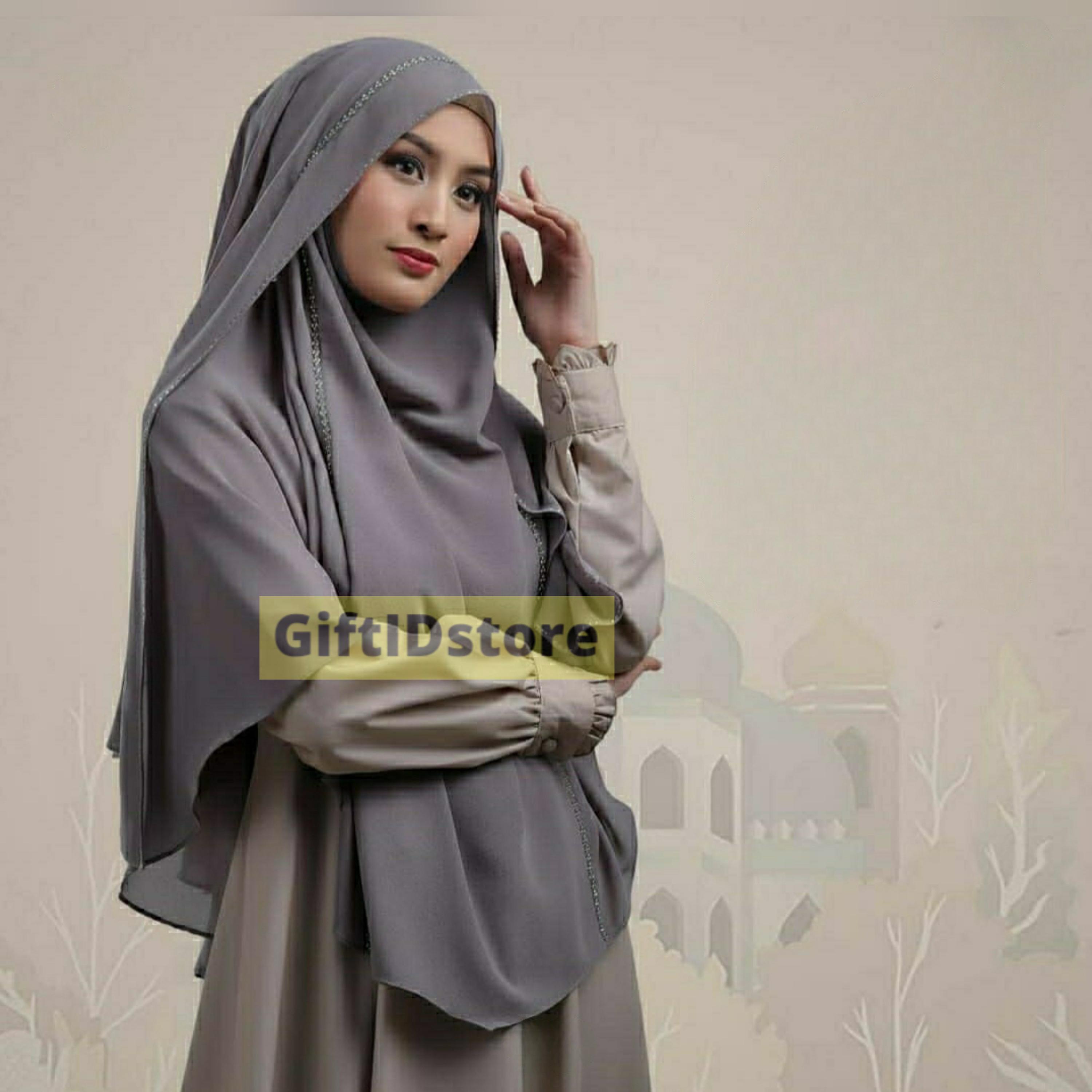 Khimar Niqab Two Layers Hijab Prayer Muslim Women Hijab Slip on With ...