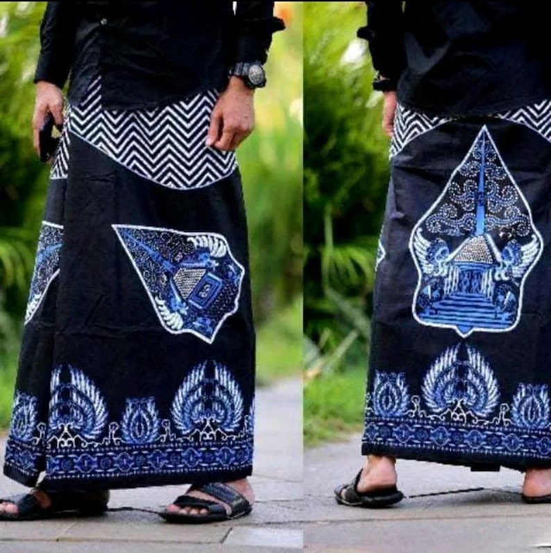 Men's Cotton Batik Sarong: Traditional Indonesian Design - Etsy