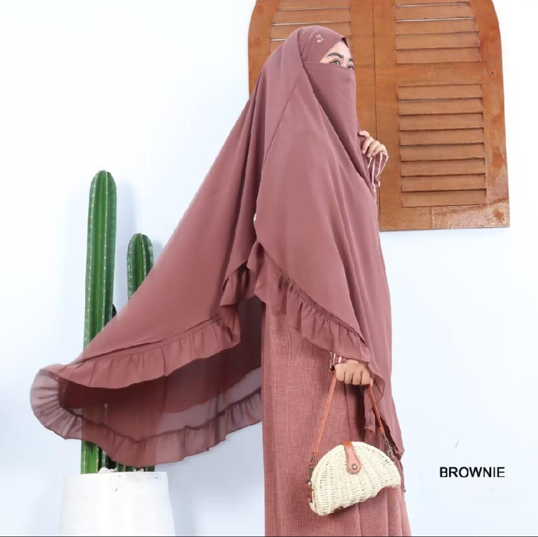 French Khimar Hijab: Babydoll Ruffle Edge Muslim Prayer Veil - Etsy UK