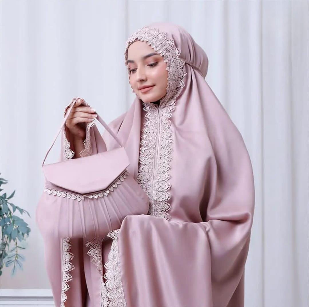 Islamic Prayer Clothes Lace Prayer Dress Set Salah Outfit Abaya Hajj ...