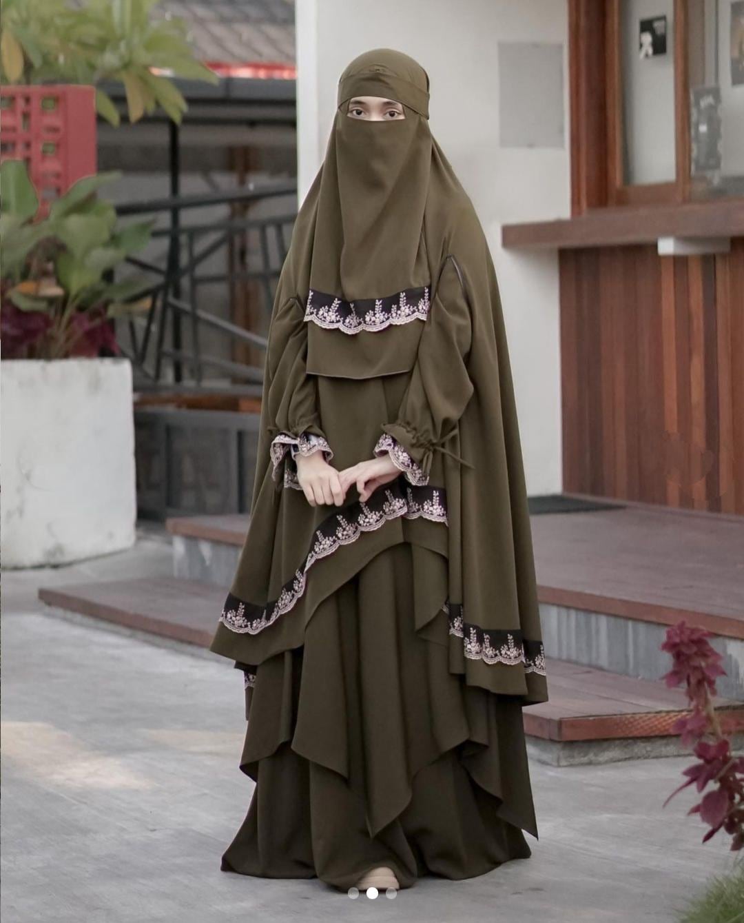 Abaya Two Layer Set Khimar Niqab/hijab Prayer Clothes/abaya for Hajj ...