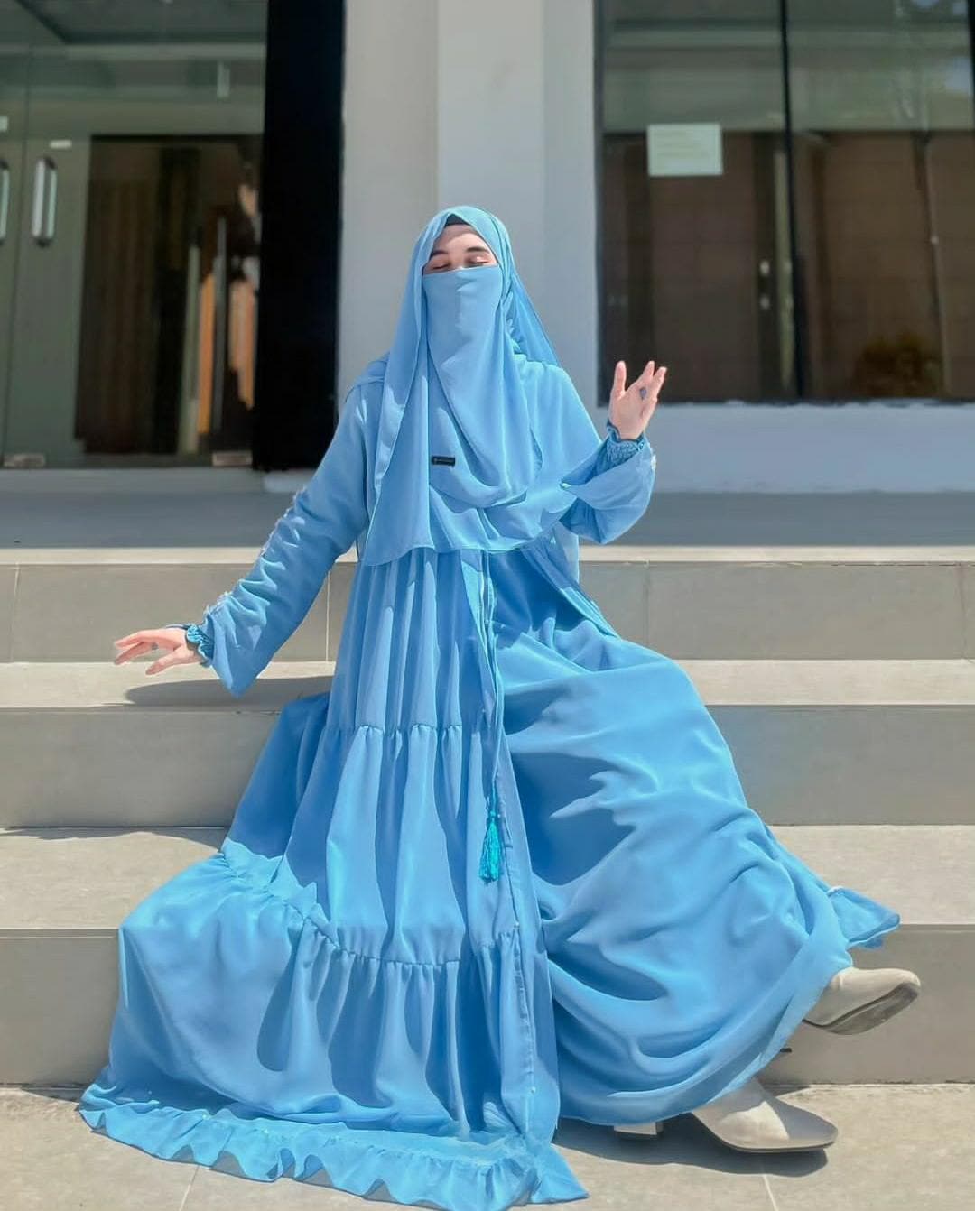 Custom Made Abaya Set: Prayer Dress, Hijab, Niqab - Etsy