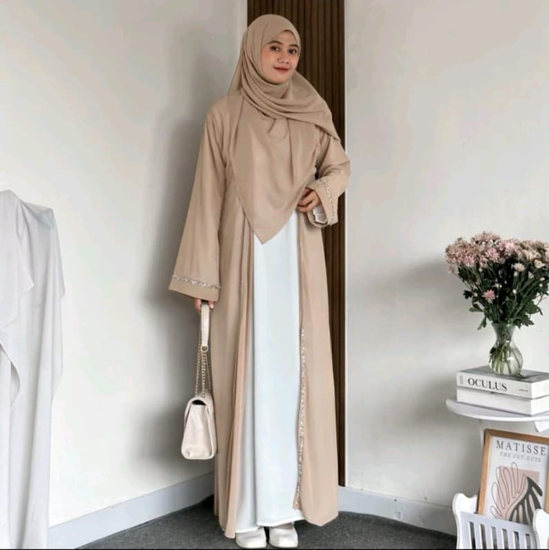 Beaded Abaya Set: Islamic Prayer Clothes, Hajj & Umrah Outfit - Etsy