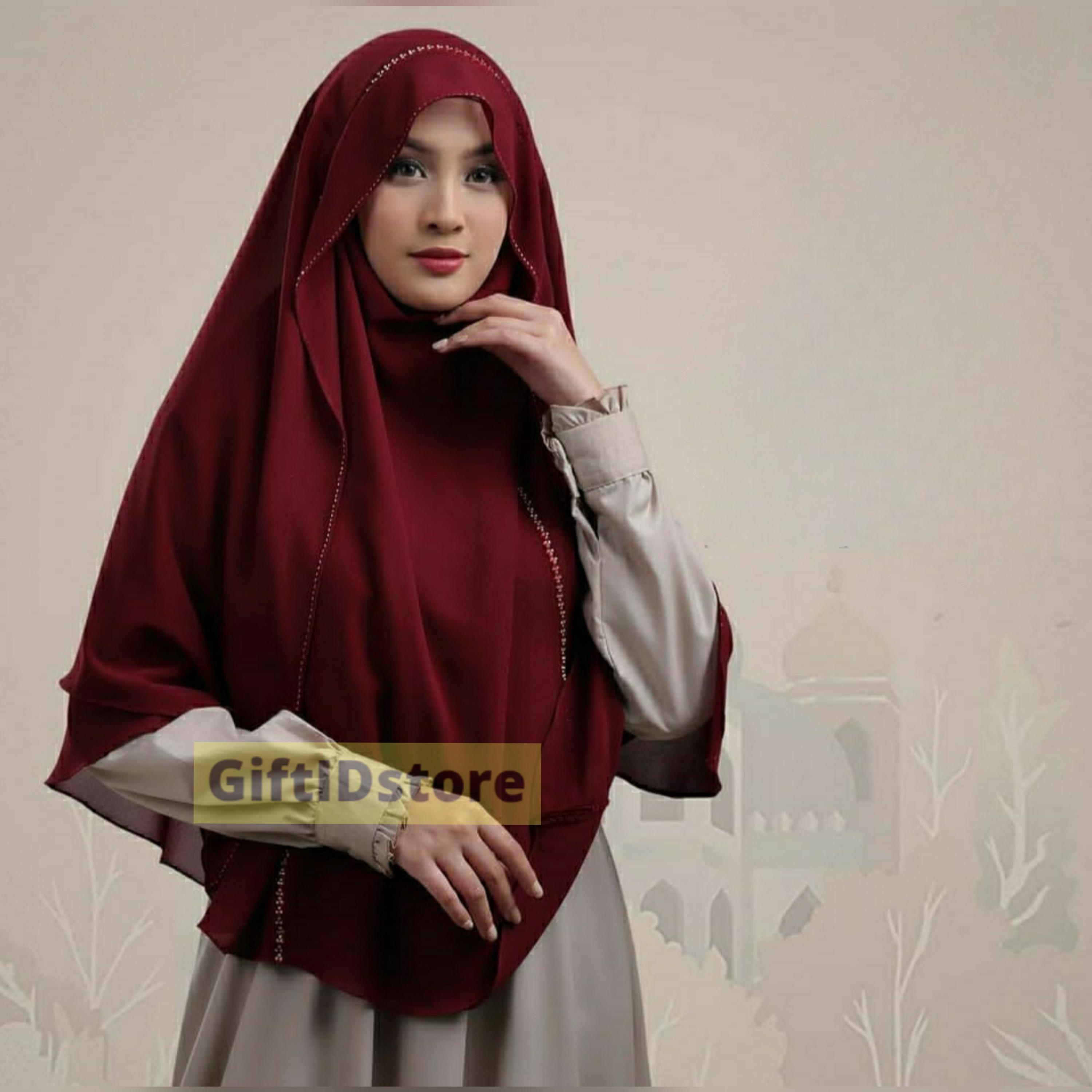 Khimar Niqab Two Layers Hijab Prayer Muslim Women Hijab Slip on With ...