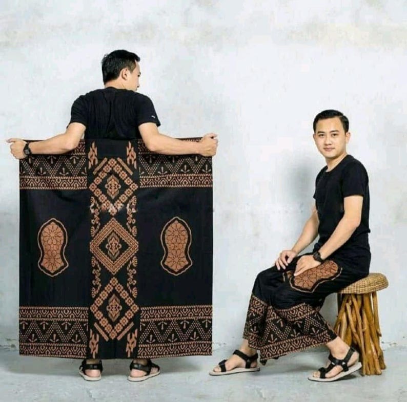 Traditional Tube-shaped Batik Sarong|printed Sarong|handmade Men's ...