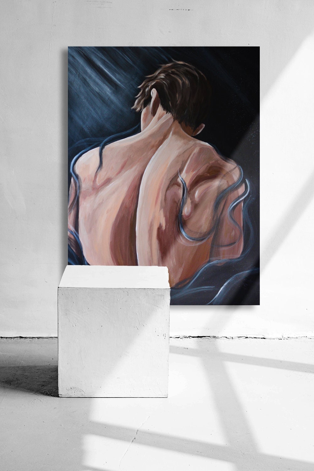 Seeking Light in the Darkness Male Back Figure Painting ACOTAR Inspired ...