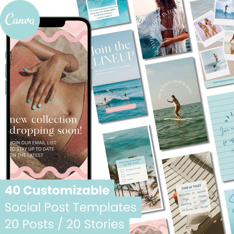 Instagram Templates Surf - Etsy UK