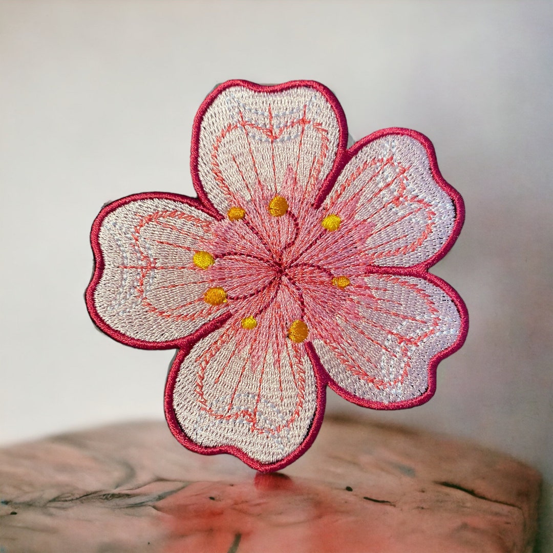 Pink Sakura Cherry Blossom Flower Patch Iron on or Sew on - Etsy