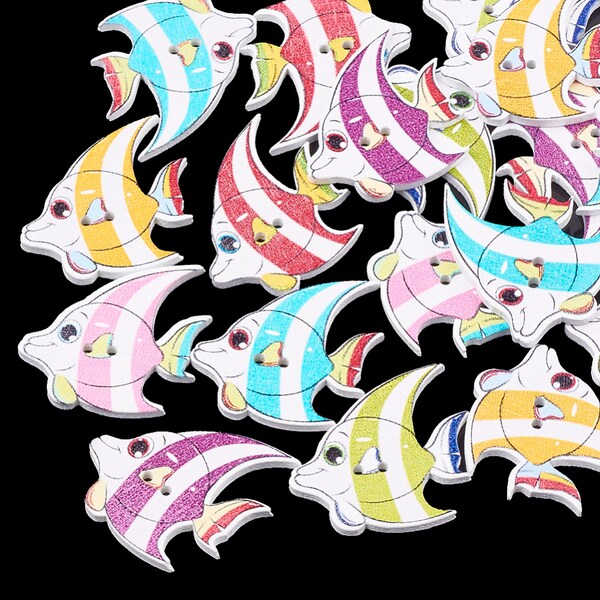 Fish Shaped Buttons - Etsy
