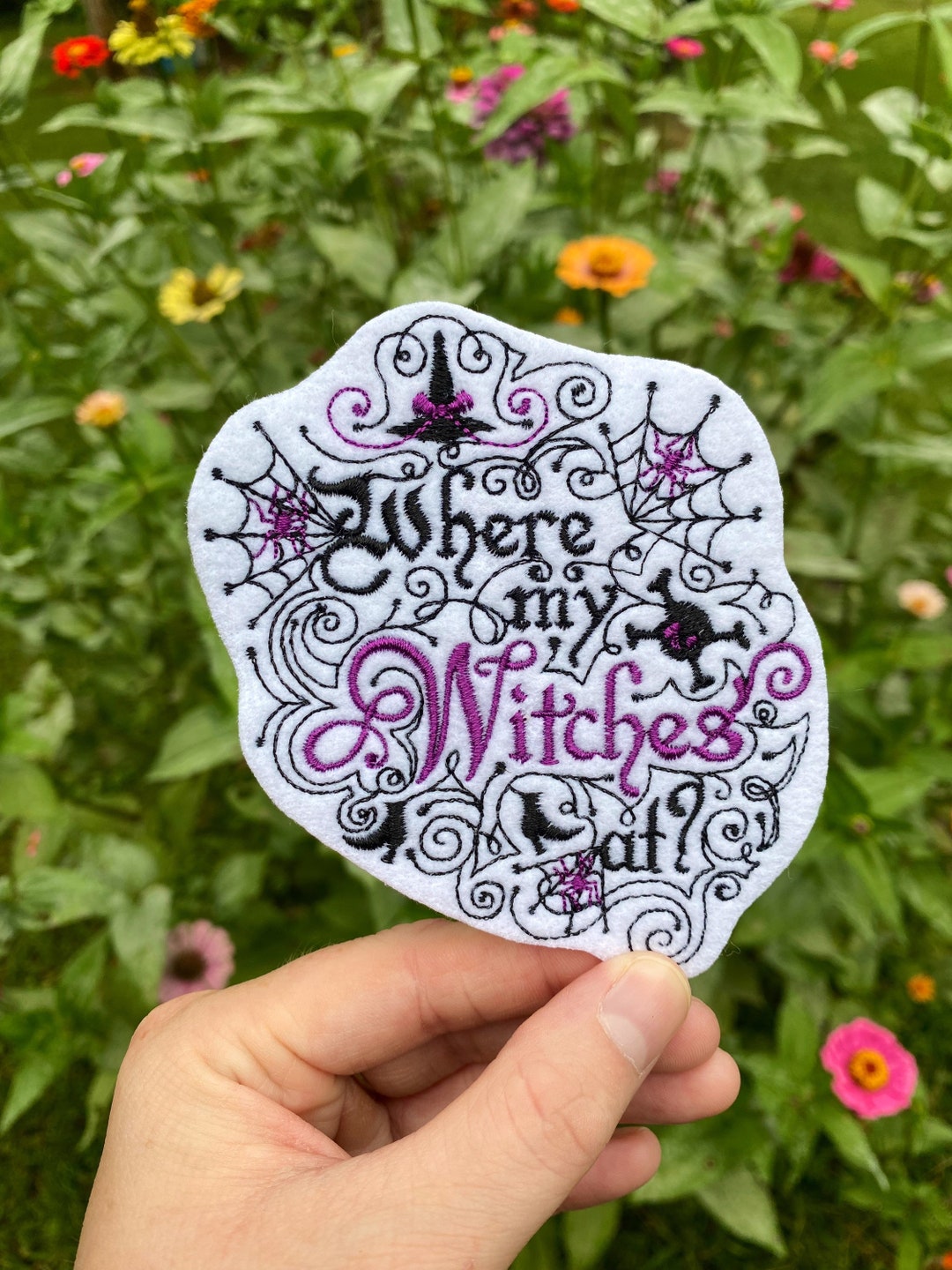 Where My Witches at Patch Funny Halloween Embroidered Patch Iron on or ...