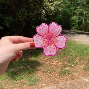 Pink Sakura Cherry Blossom Flower Patch Iron on or Sew on - Etsy