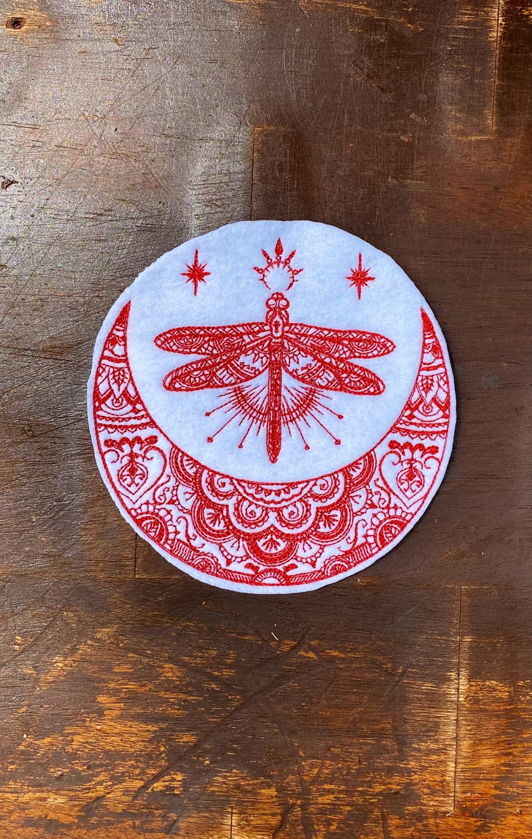 Dragonfly Crescent Moon Mehndi Patch Mystical Insect Patch - Etsy