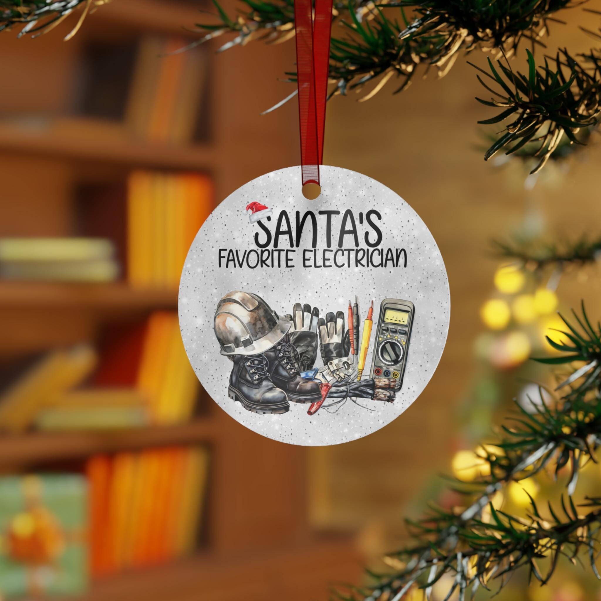 Santa's Favorite Electrician Christmas Ornament, Gift for Electrician ...