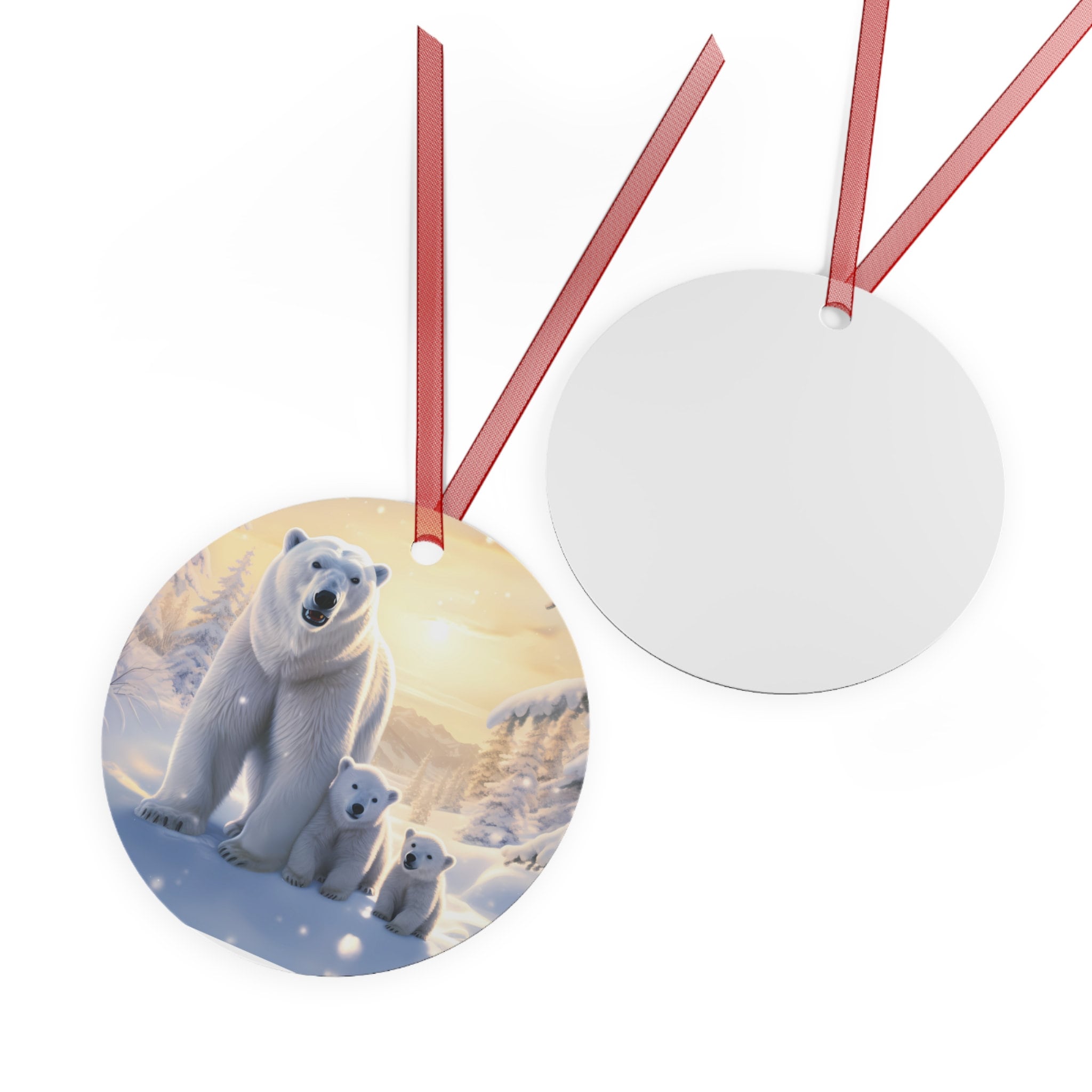 Polar Bears Christmas Ornaments, Mama Bear and Cubs, Christmas Gift ...