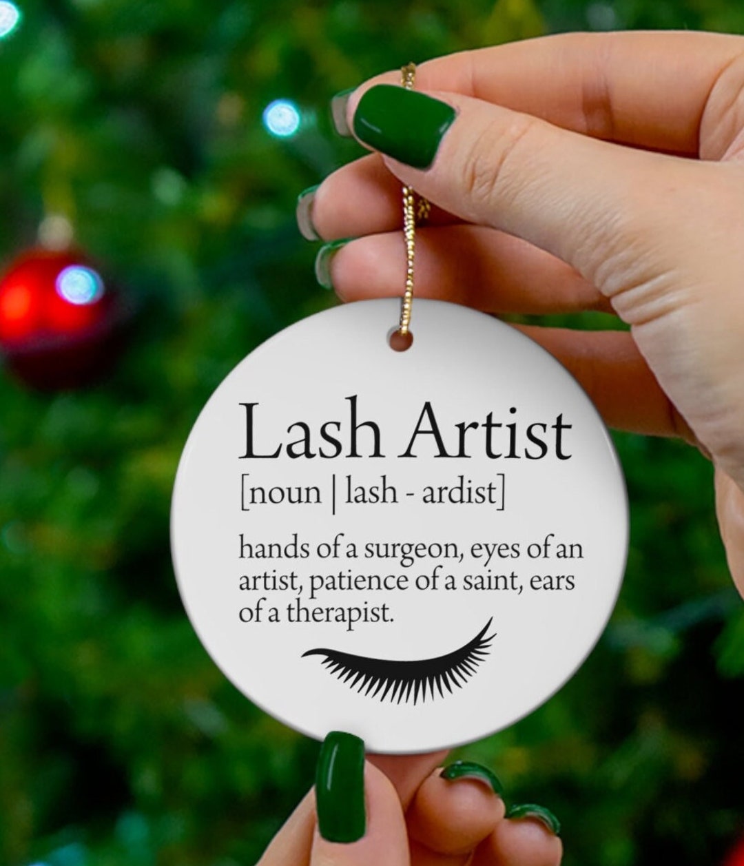 Lash Tech, Lash Artist Definition, Ceramic Christmas Ornament ...