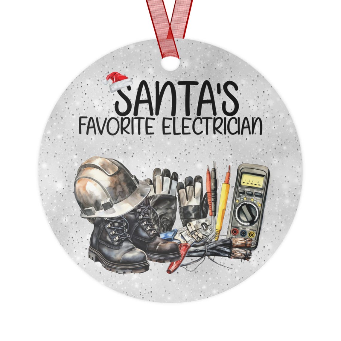 Santa's Favorite Electrician Christmas Ornament, Gift for Electrician ...