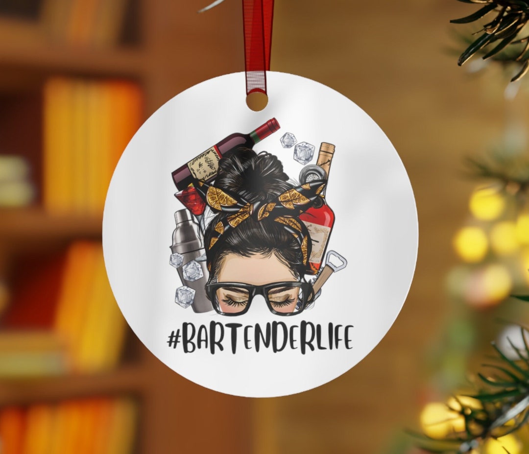 Bartender Life, Christmas Ornament, Gift for New Bartender, Coworker ...