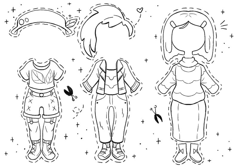 Printable Make Your Own Paper Doll Kit Set Of 5 Cute Outfits Etsy printable-make-your-own-paper-doll-kit-set-of-5-cute-outfits-etsy