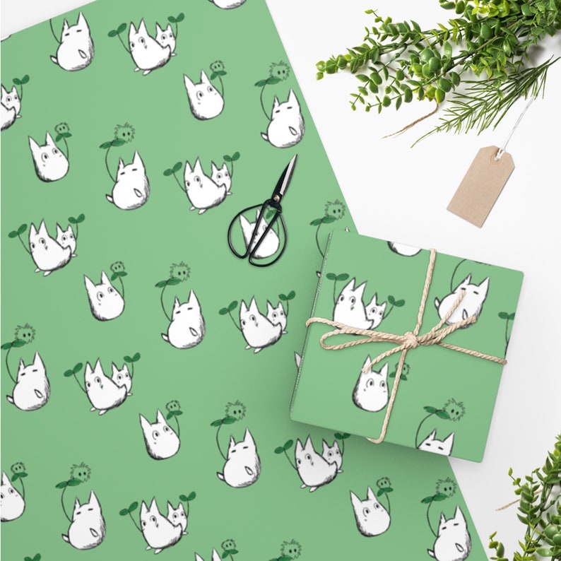 Chibi Totoro Soot Sprites Wrapping Paper Gift Paper - Etsy